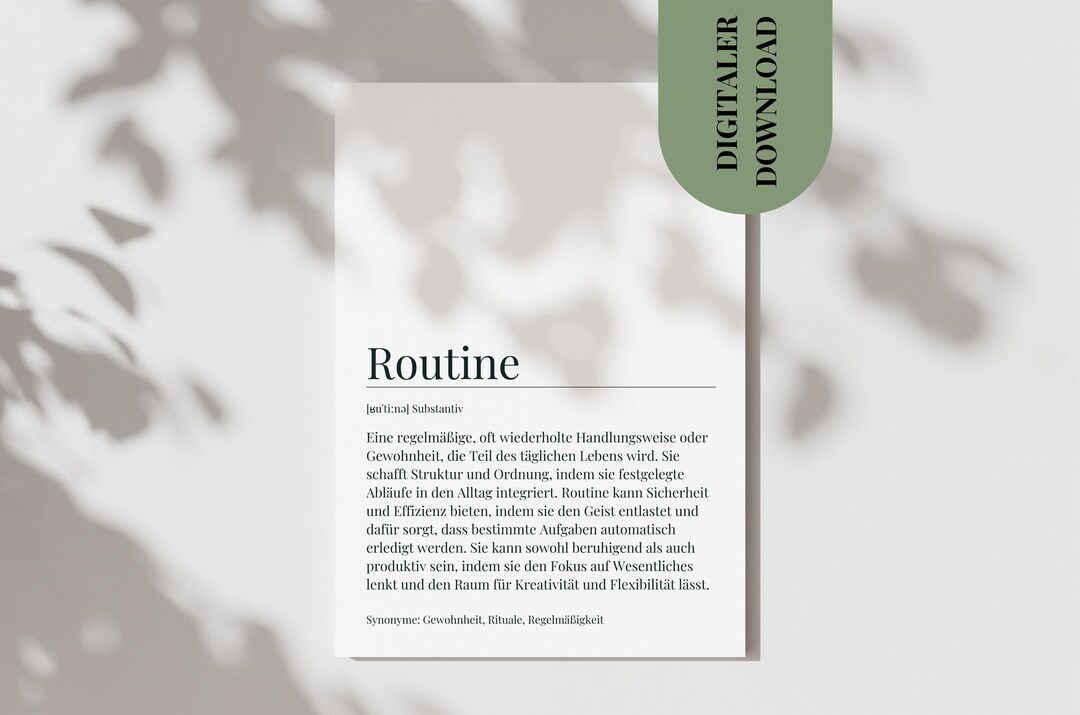 Postcard Routine Definition Card Morning and Evening Routine Structure ...