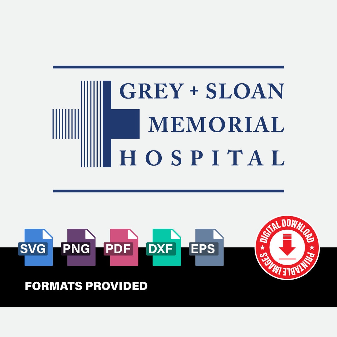 Grey's Anatomy Logo, Grey + Sloan Memorial Hospital Logo, 5 Different ...