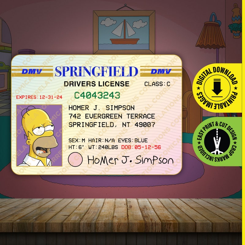 Cartoon Id Card - Etsy