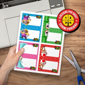 Super Mario Food Labels Variety Pack, Candy Signs - Instant Download, 3 ...