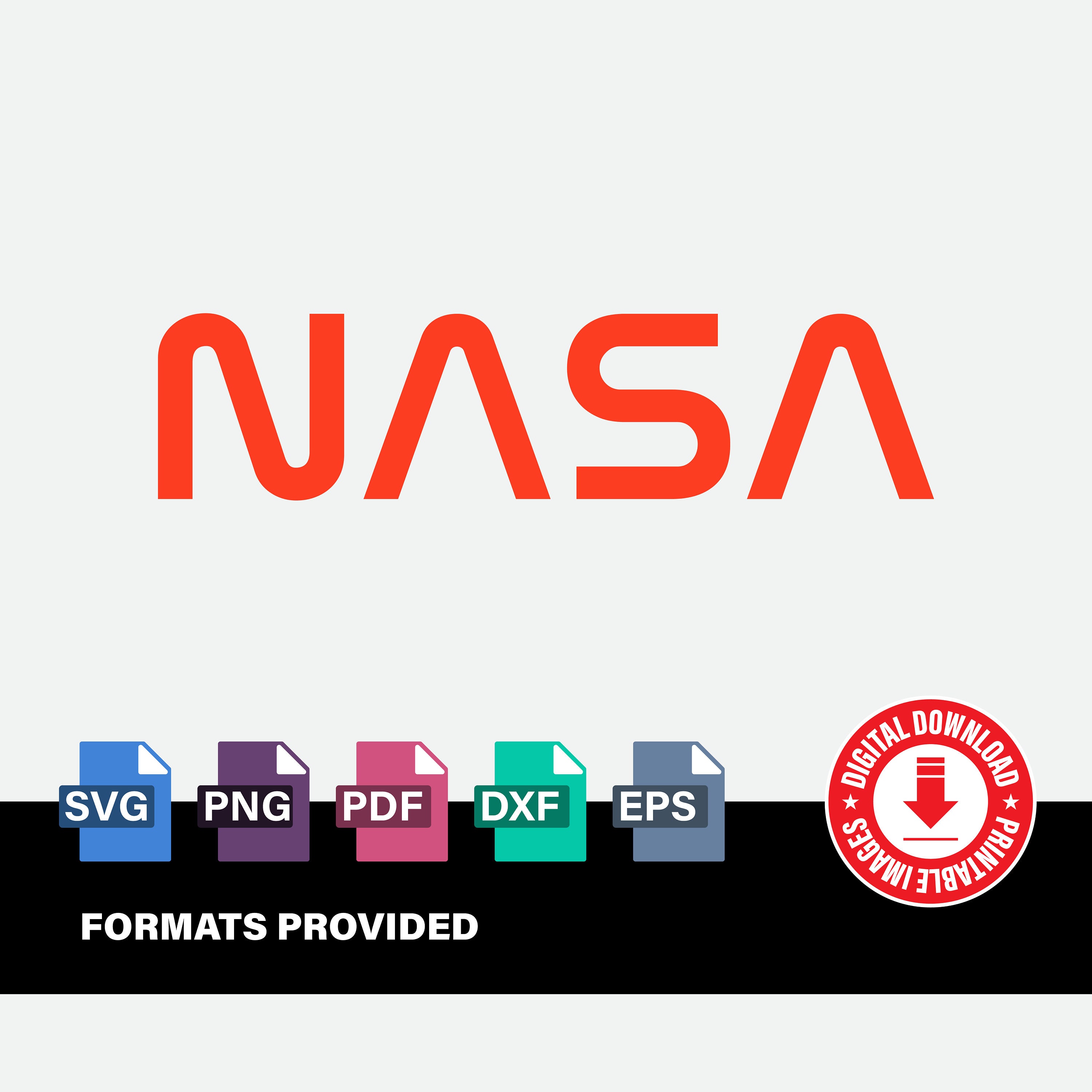 NASA Logo Wordmark Logomark Outer Space Space Travel - Etsy Canada