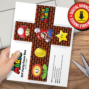 Super Mario DIY Cube Party Favors & Crafts Activity - Printable PDF ...