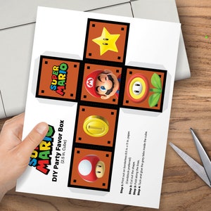 Super Mario DIY Cube Party Favors & Crafts Activity - Printable PDF ...