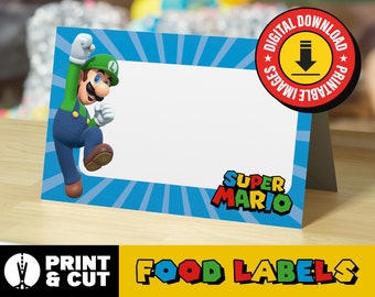 Bowser, Super Mario Food Labels, Candy Signs Instant Download, 3.75x5 ...