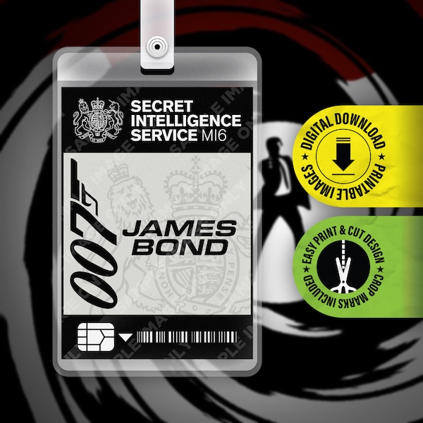 007 James Bond Mi6 Secret Intelligence Service Id - Etsy