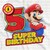 Printable Super Mario Kids Happy Fourth 4th Birthday Downloadable ...