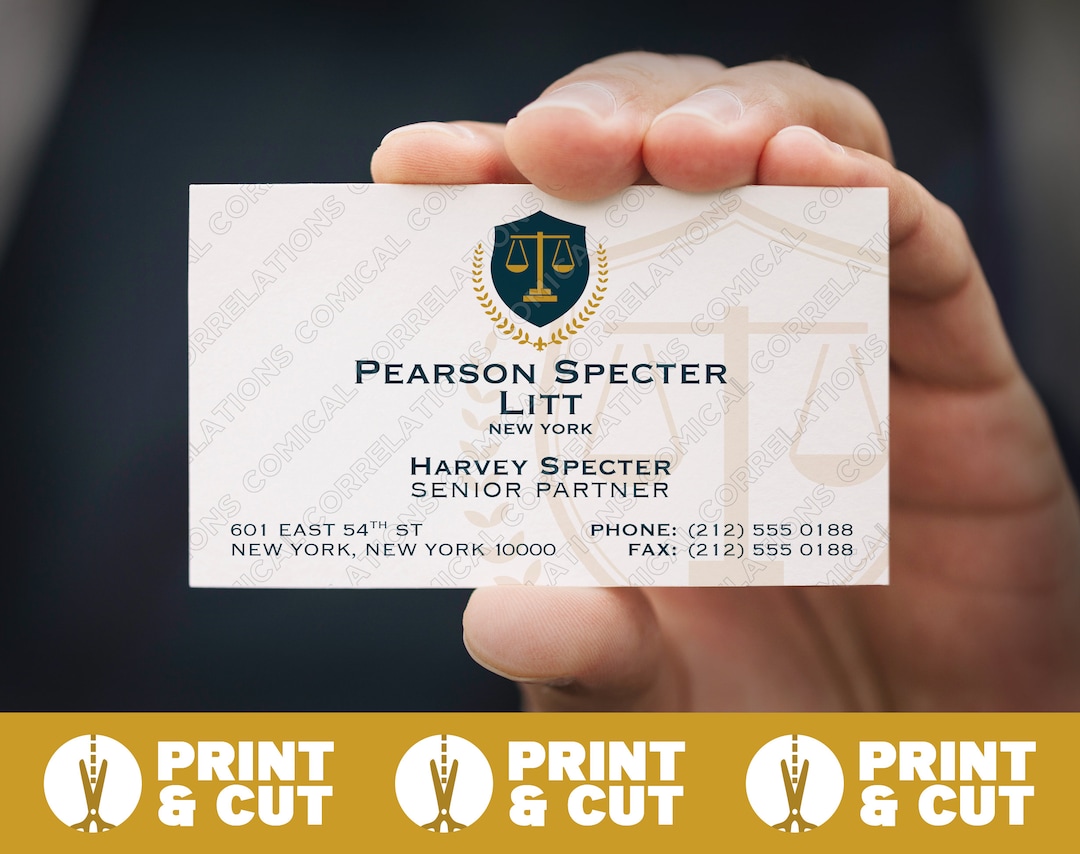 Pearson Specter Litt Business Card Halloween Prop, Replica, Suits TV ...