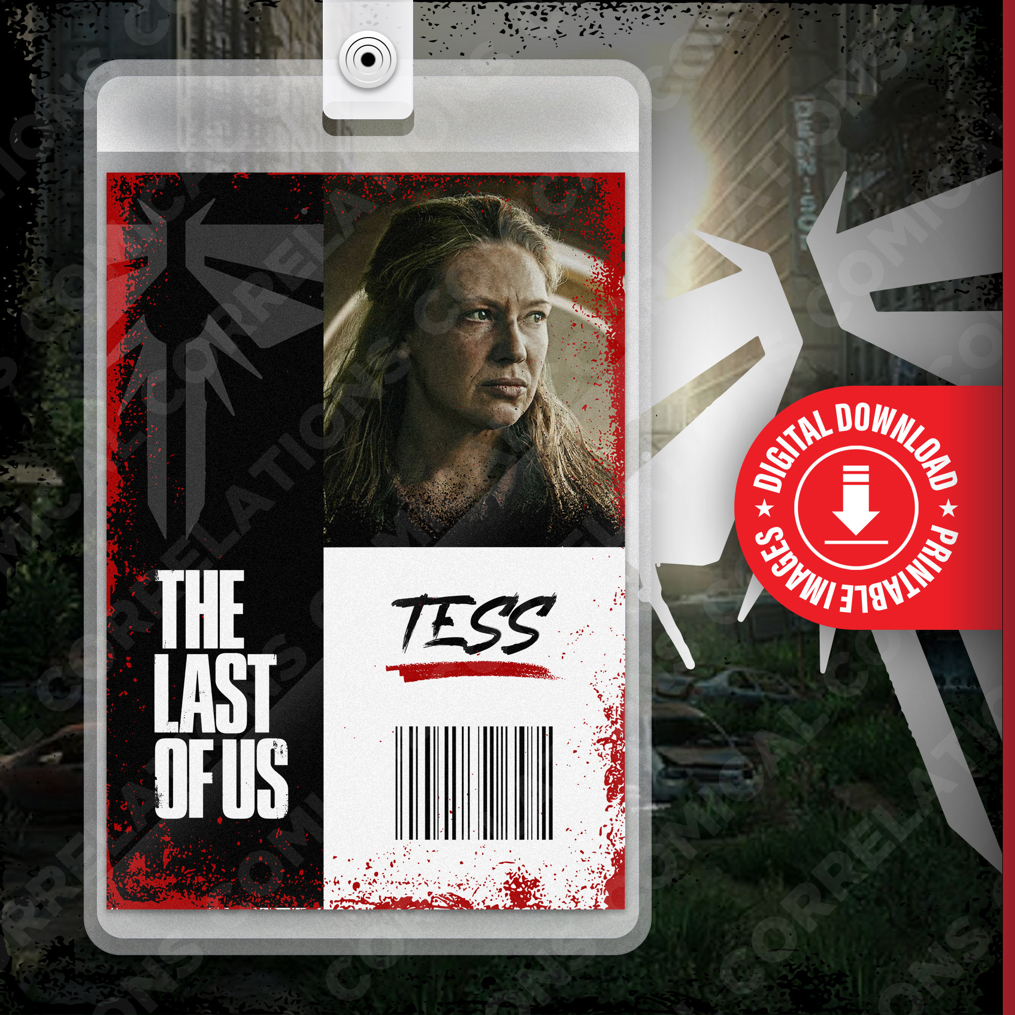 PRINTABLE the Last of Us Video Game Tess Playstation Card - Etsy