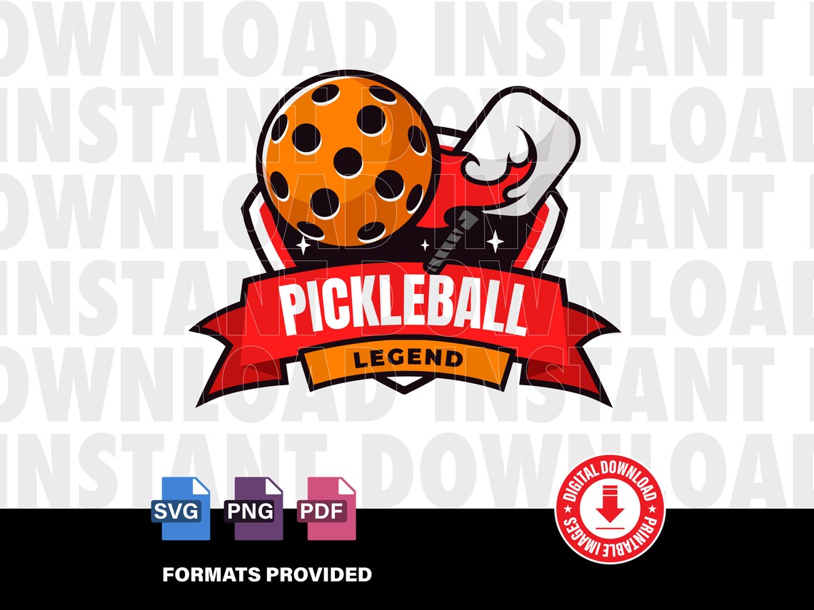 Pickleball Legend Paddles Svg Pdf Png Tournament Design - Etsy