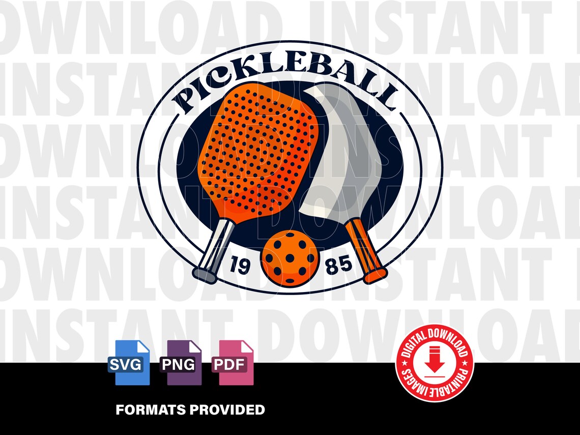 Pickleball Paddles Svg Pdf Png Tournament Design for - Etsy