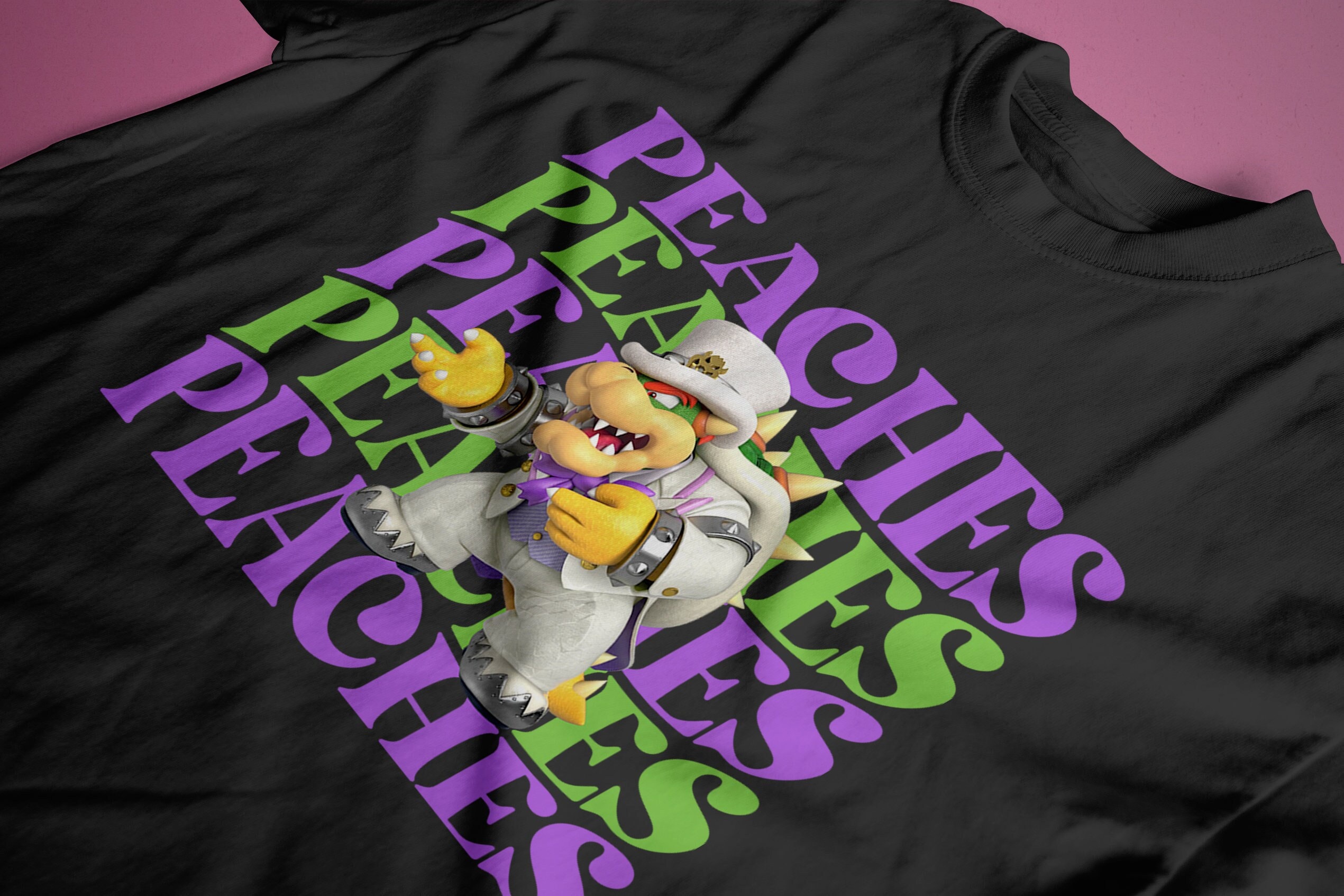 Bowser Princess Peach Song SVG PNG Groovy Font Playing - Etsy UK