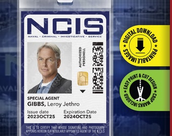 NCIS Gibbs Prop ID Badge - Etsy