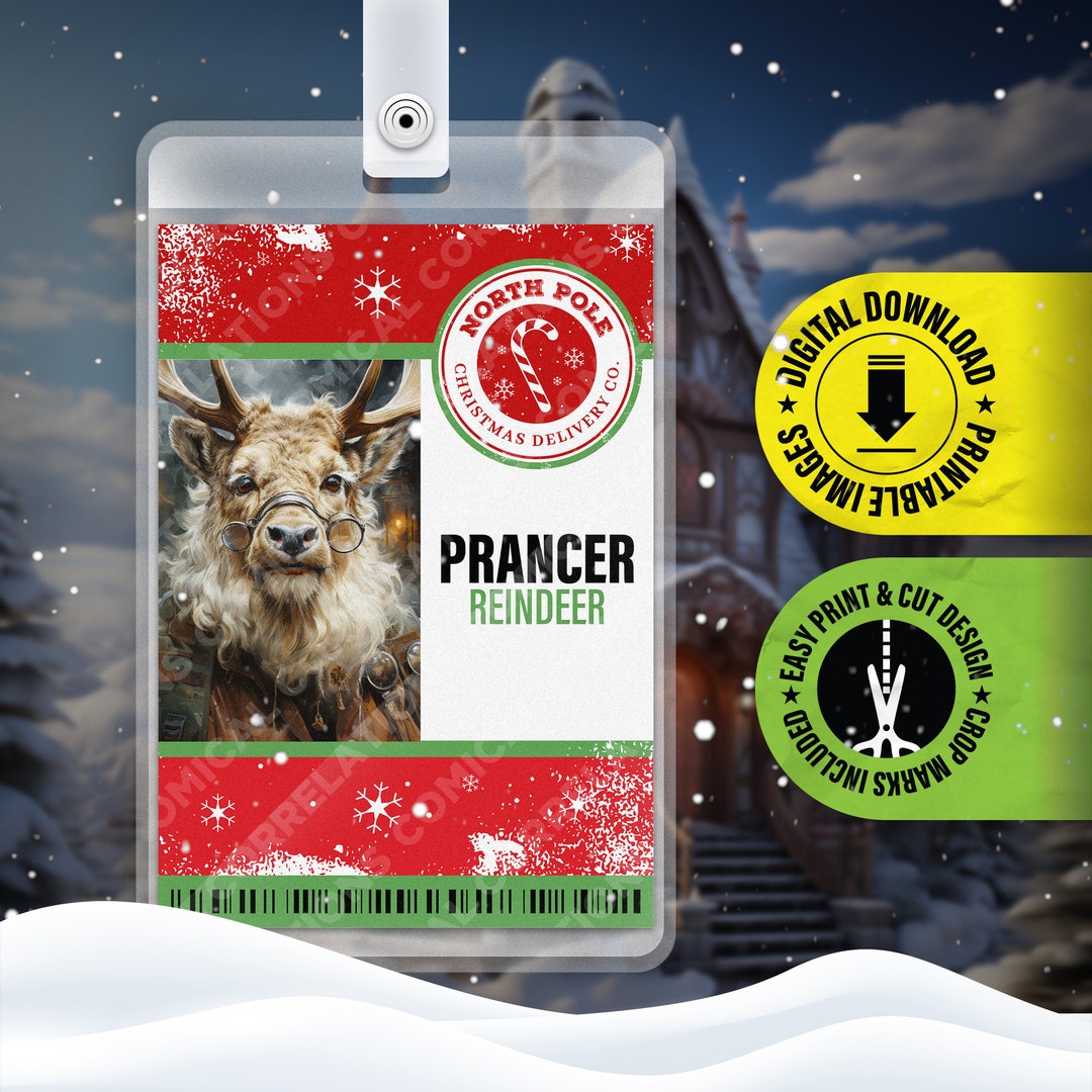 PRINTABLE PDF - Prancer Reindeer - North Pole Christmas Delivery Co ...