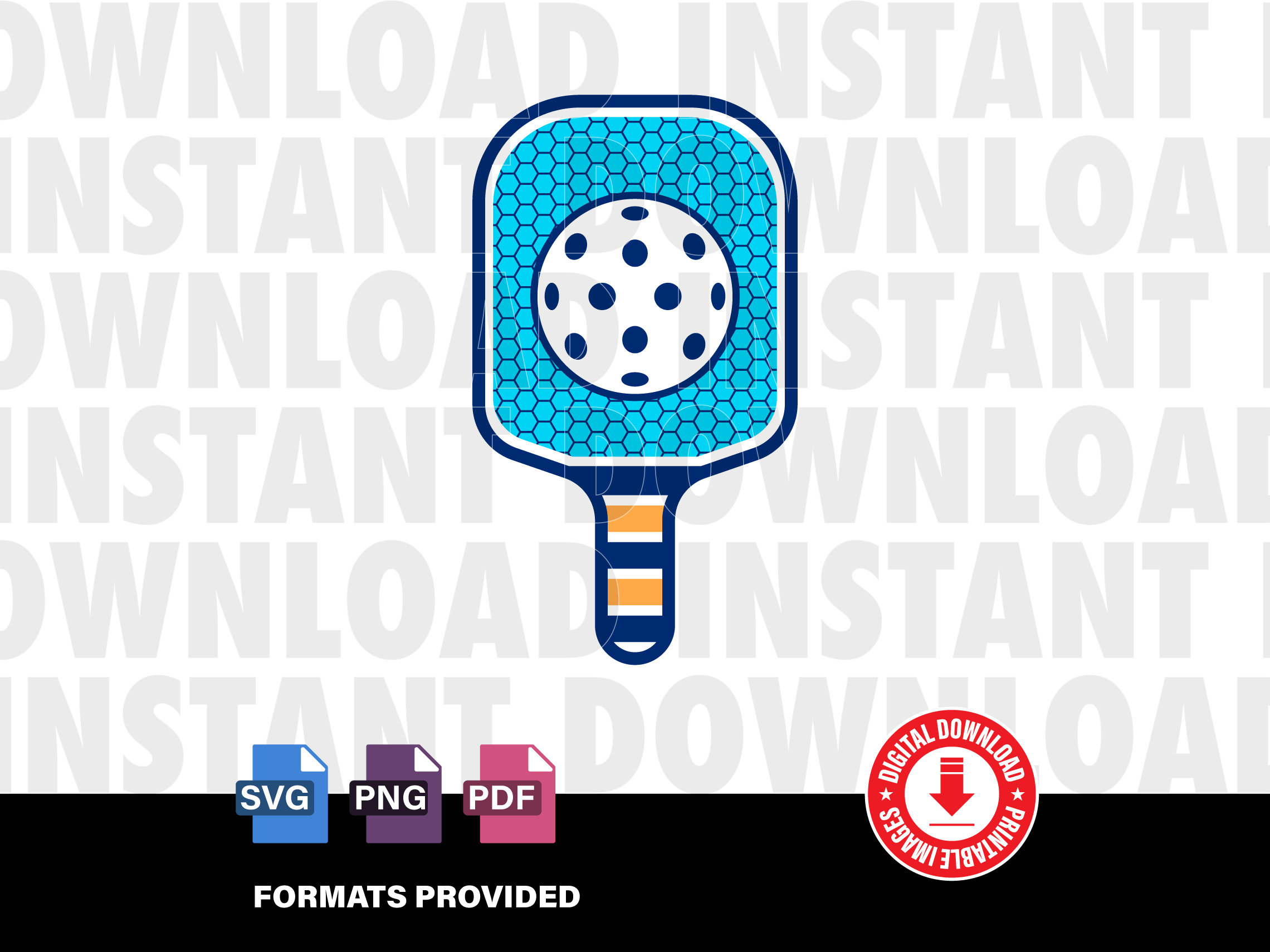 Pickleball Paddles Svg Pdf Png Tournament Design for - Etsy