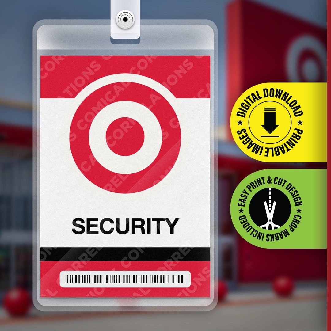 PRINTABLE PDF Target Security Employee ID Badge - Etsy UK