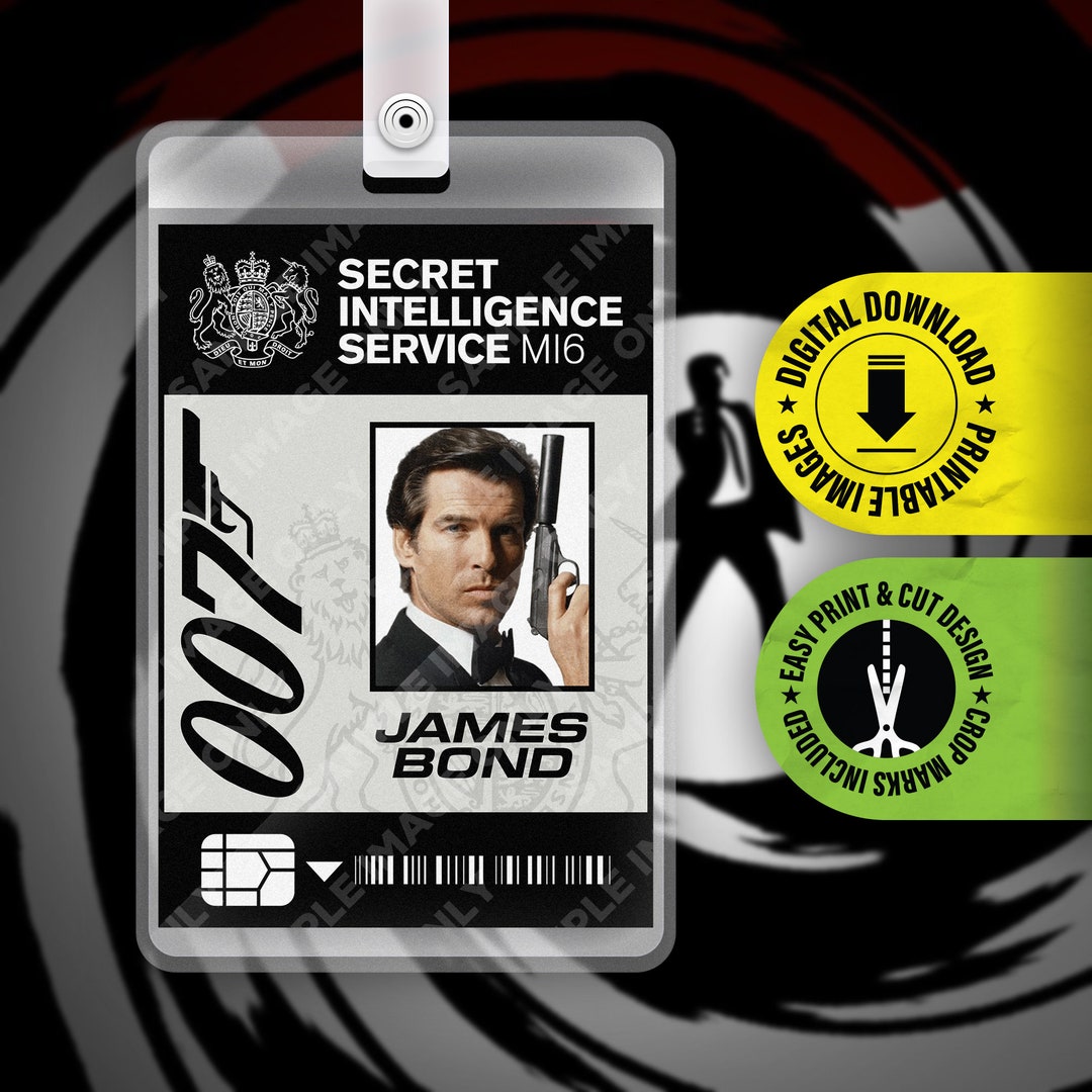 007 James Bond MI6 - Secret Intelligence Service - ID Badge Card ...