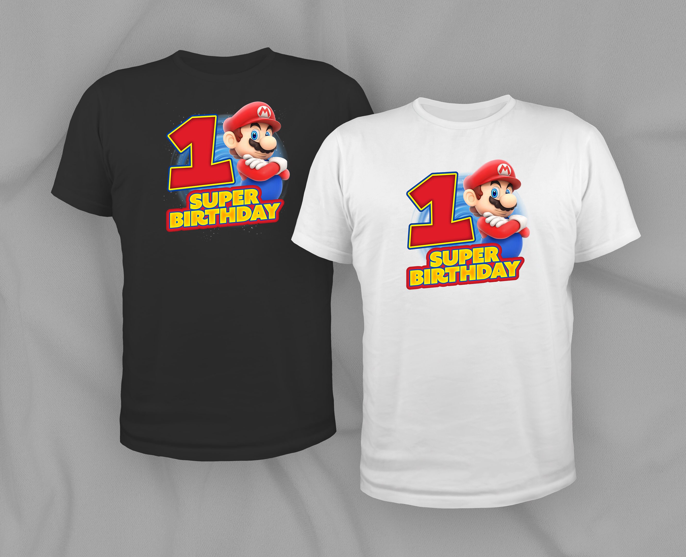 Super Mario First 1st Birthday Shirt Super Mario Png Clipart - Etsy