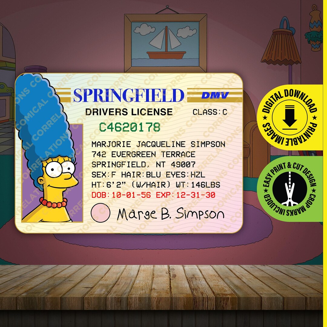 Printable PDF DOWNLOAD - the Simpsons Marge Simpson, Springfield ...
