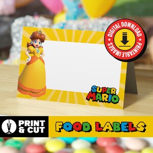 Princess Daisy, Super Mario Food Labels, Candy Signs - Instant Download ...
