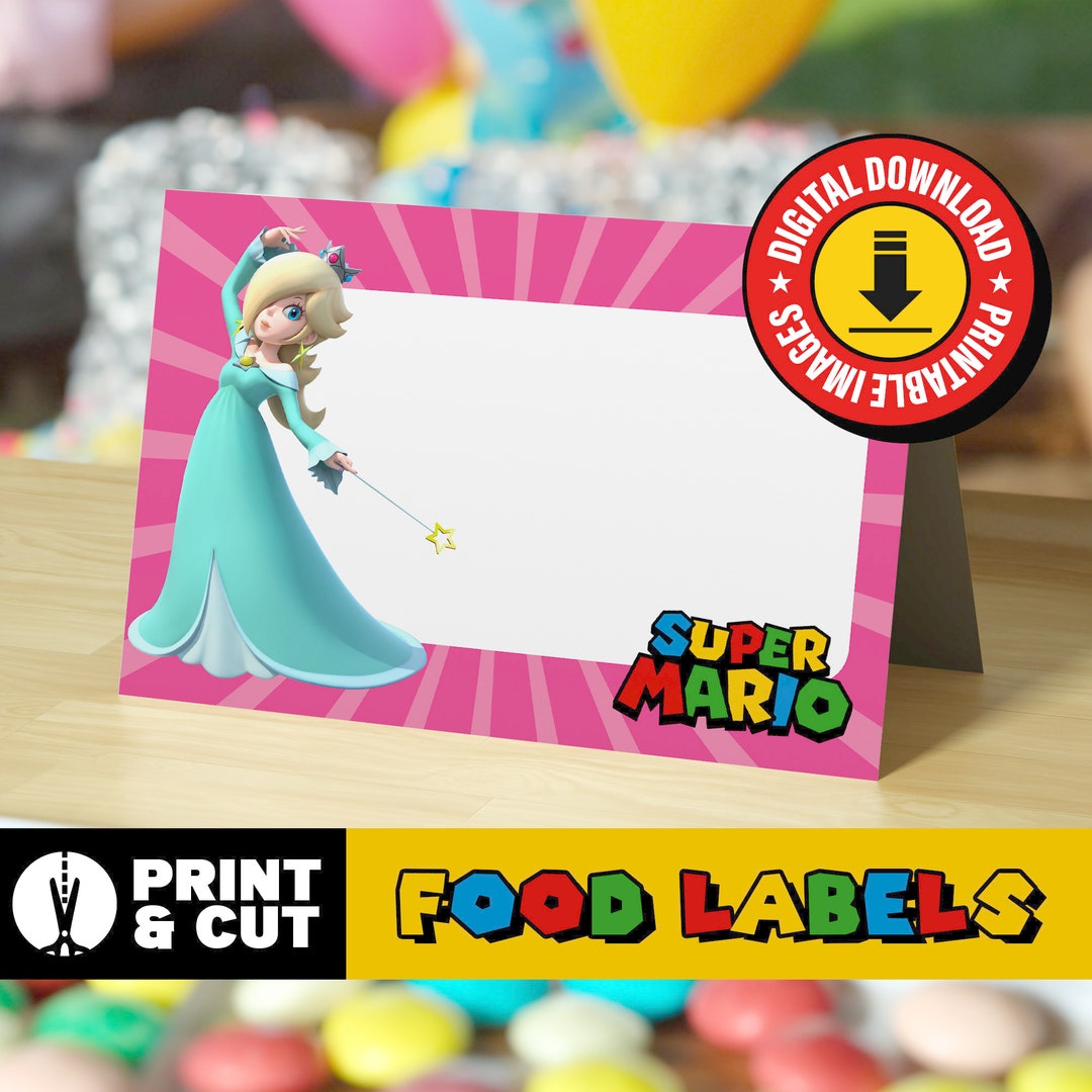 Rosalina, Super Mario Food Labels, Candy Signs - Instant Download, 3 ...