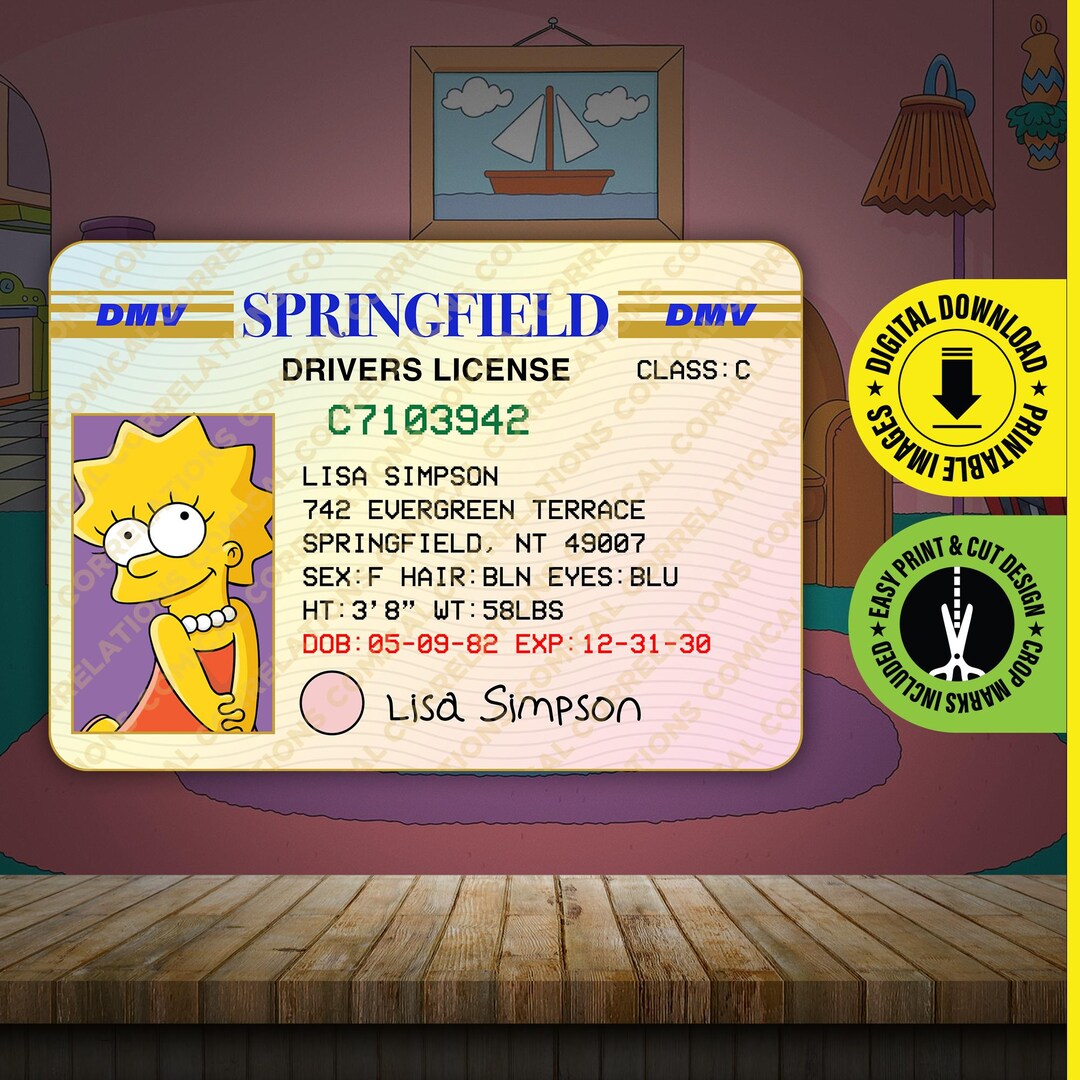 Printable PDF DOWNLOAD - the Simpsons Lisa Simpson, Springfield, Parody ...