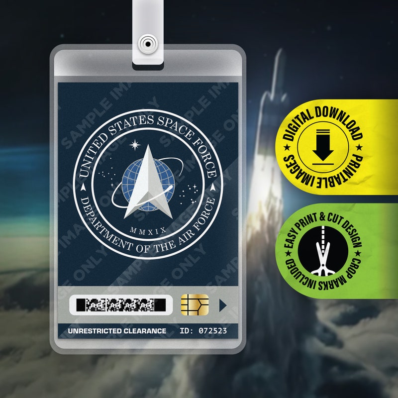 Space Force Id Card - Etsy