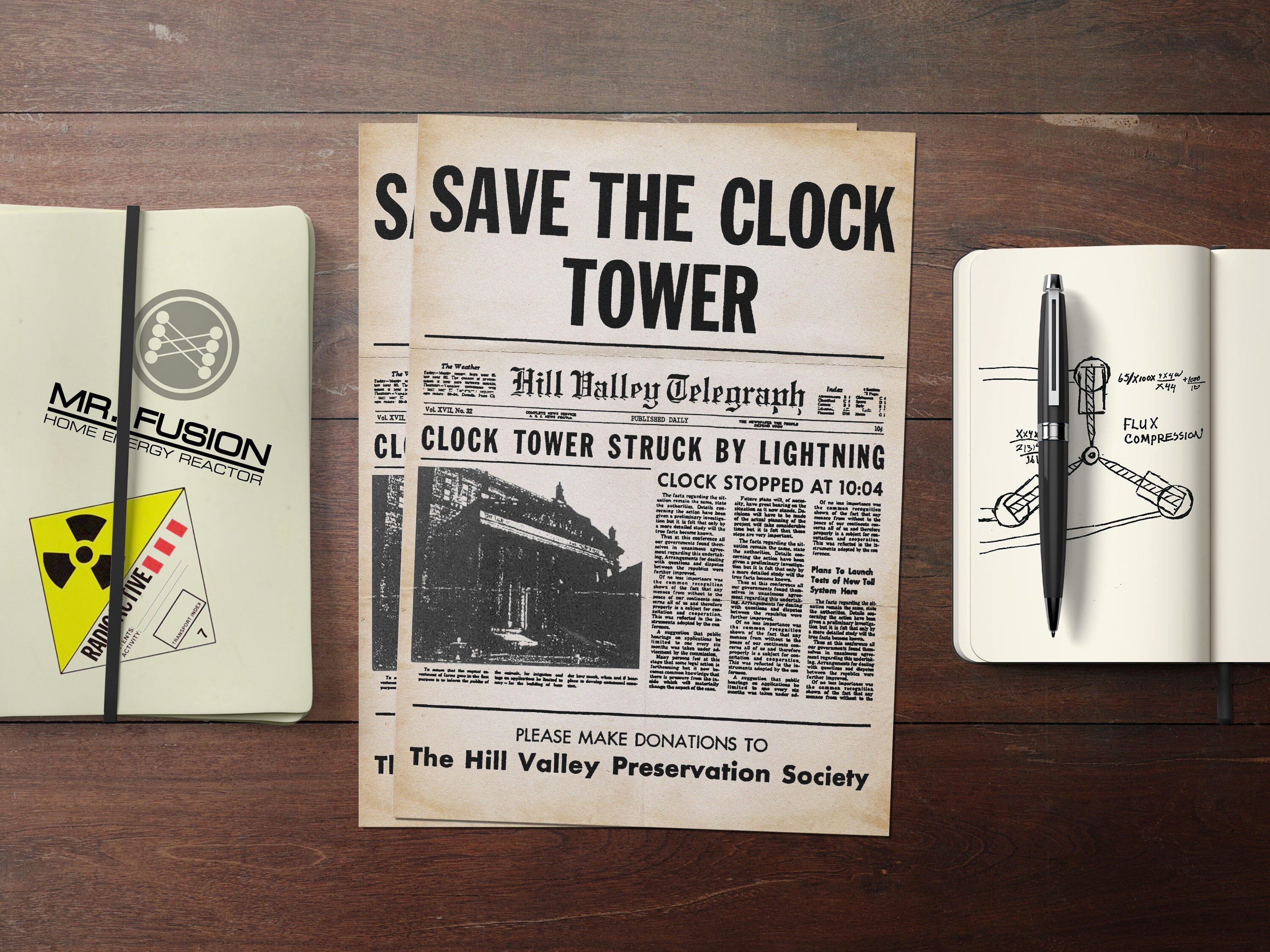 PRINTABLE PDF BTTF Back to the Future Save the Clock Tower - Etsy Australia