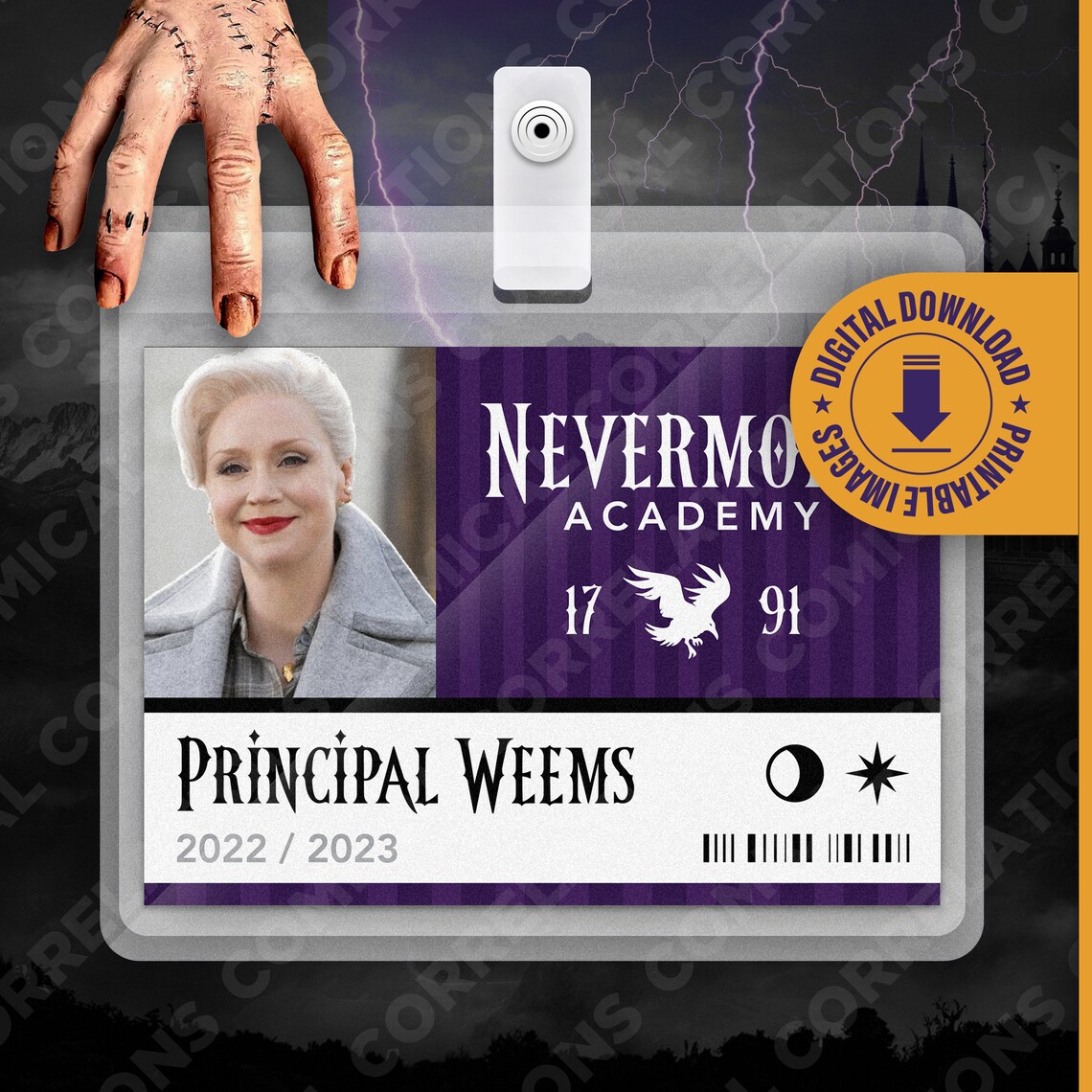 PRINTABLE Nevermore Academy Wednesday Principal Weems - Etsy