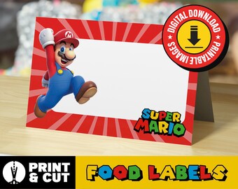 Bowser, Super Mario Food Labels, Candy Signs Instant Download, 3.75x5 ...