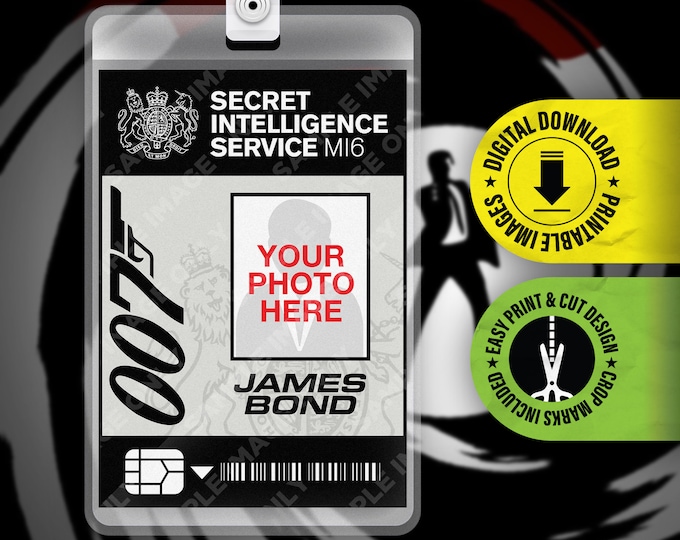 James Bond 007 MI6 / SIS British Secret Intelligence Service ID Badge ...