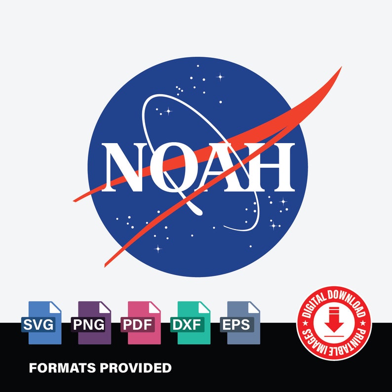 CUSTOMIZABLE PRINTABLE NASA Inspired Logo Outer Space - Etsy