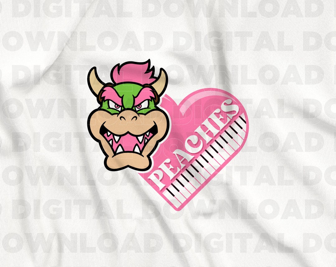 Bowser Princess Peach Song SVG, PNG, Groovy Font, Playing Piano ...