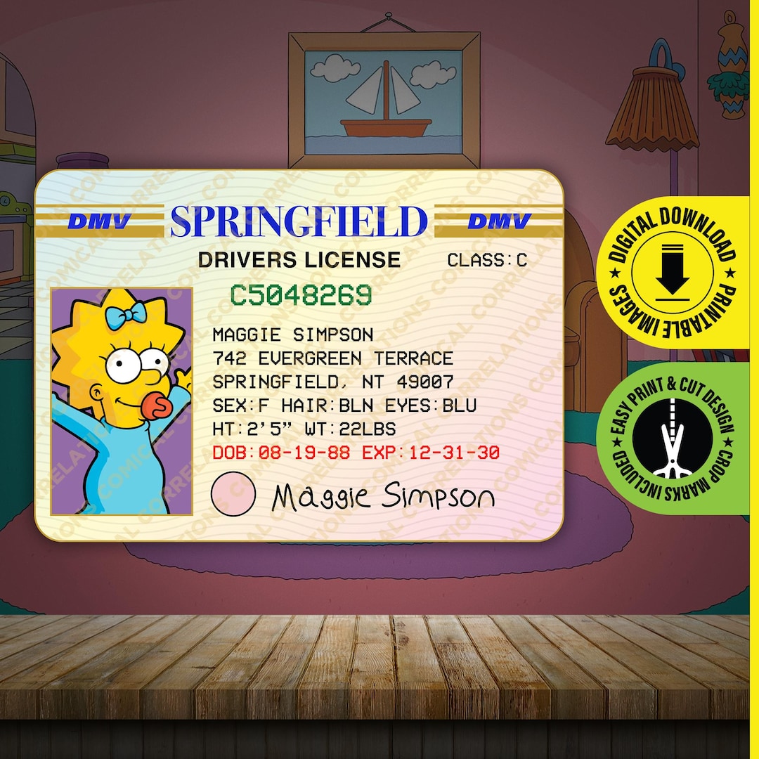 Printable PDF DOWNLOAD - the Simpsons Maggie Simpson, Springfield ...