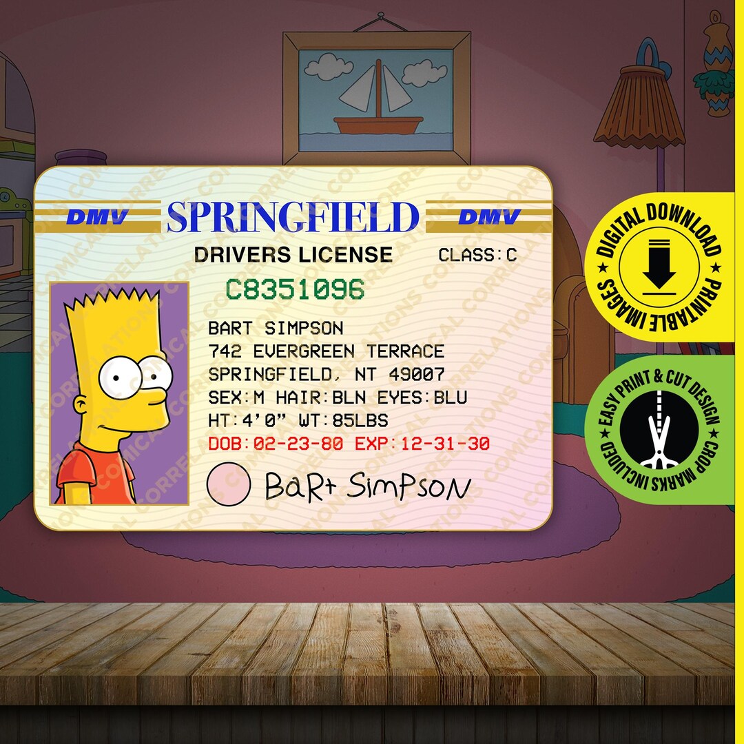 Printable PDF DOWNLOAD - the Simpsons Bart Simpson, Springfield, Parody ...