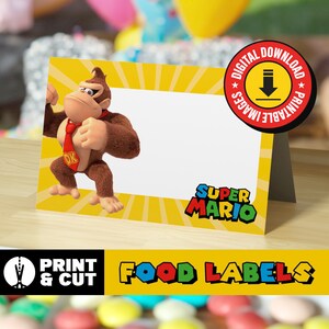Donkey Kong, Super Mario Food Labels, Candy Signs - Instant Download, 3 ...