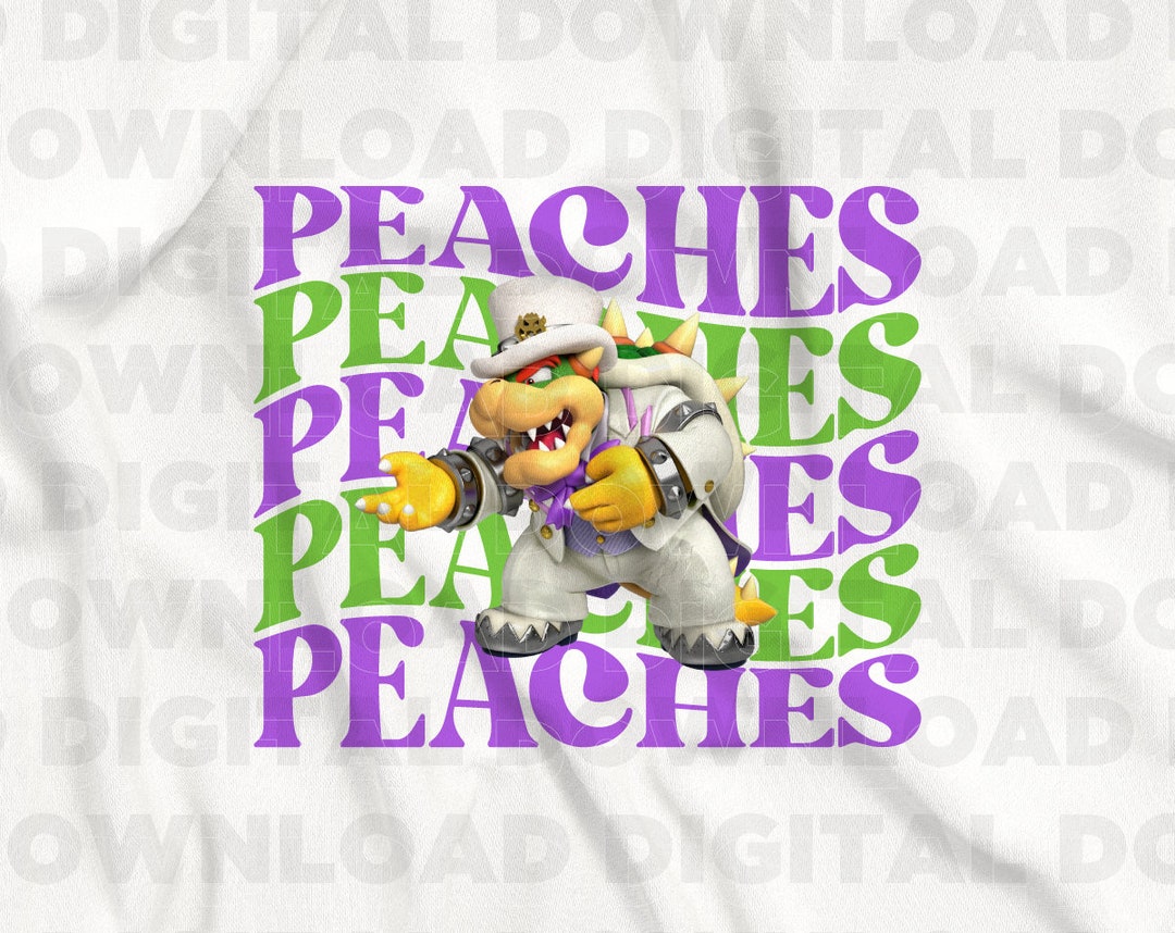 Bowser Princess Peach Song SVG, PNG, Groovy Font, Playing Piano ...