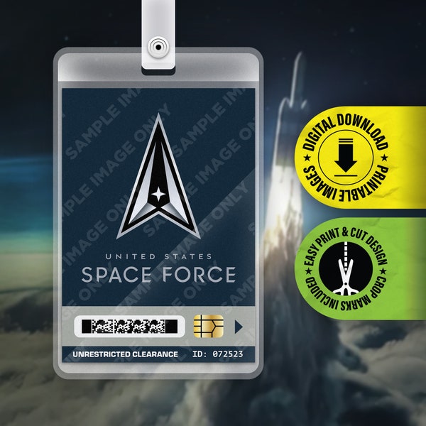 Space Force Id Card - Etsy
