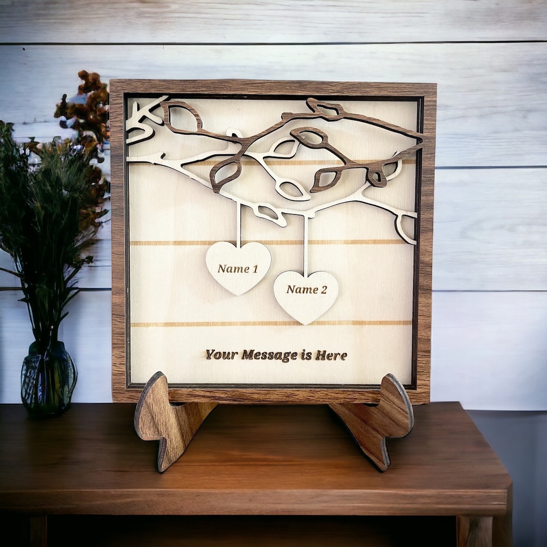 Christmas Gift Couples Custom Wood Sign Wedding Gift Personalized ...