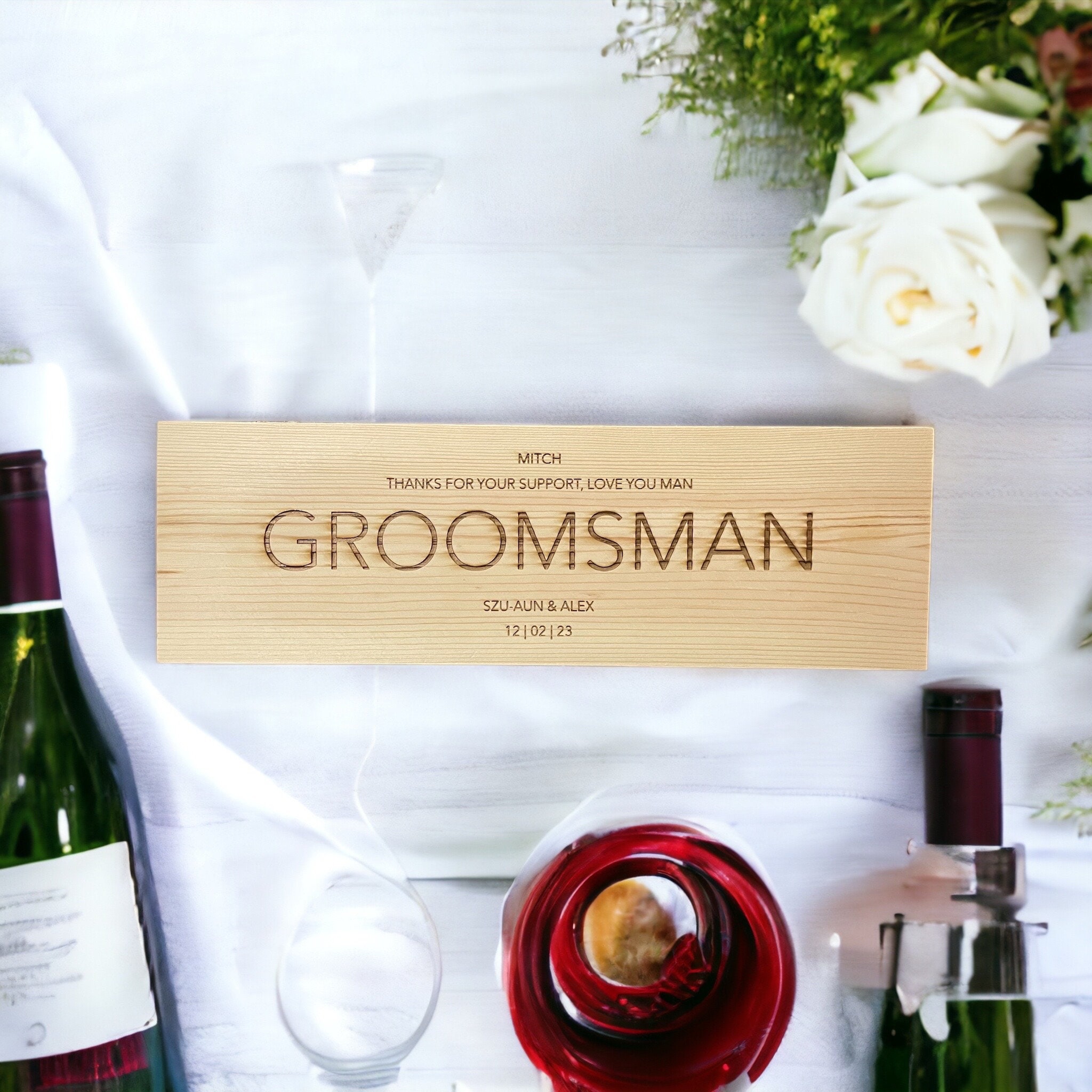 Personalized Wedding Wine Box Ceremony Wedding Custom Champagne Wedding ...