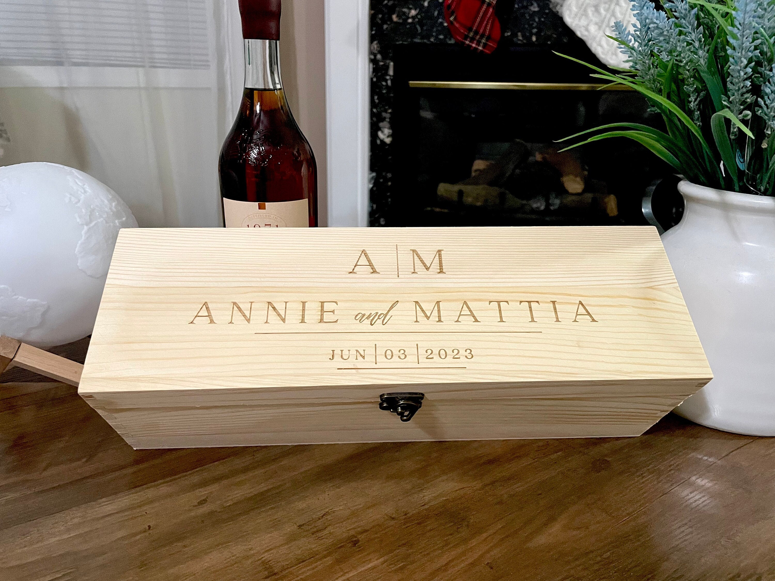 Personalized Wedding Wine Box Ceremony Wedding Custom Champagne Wedding ...