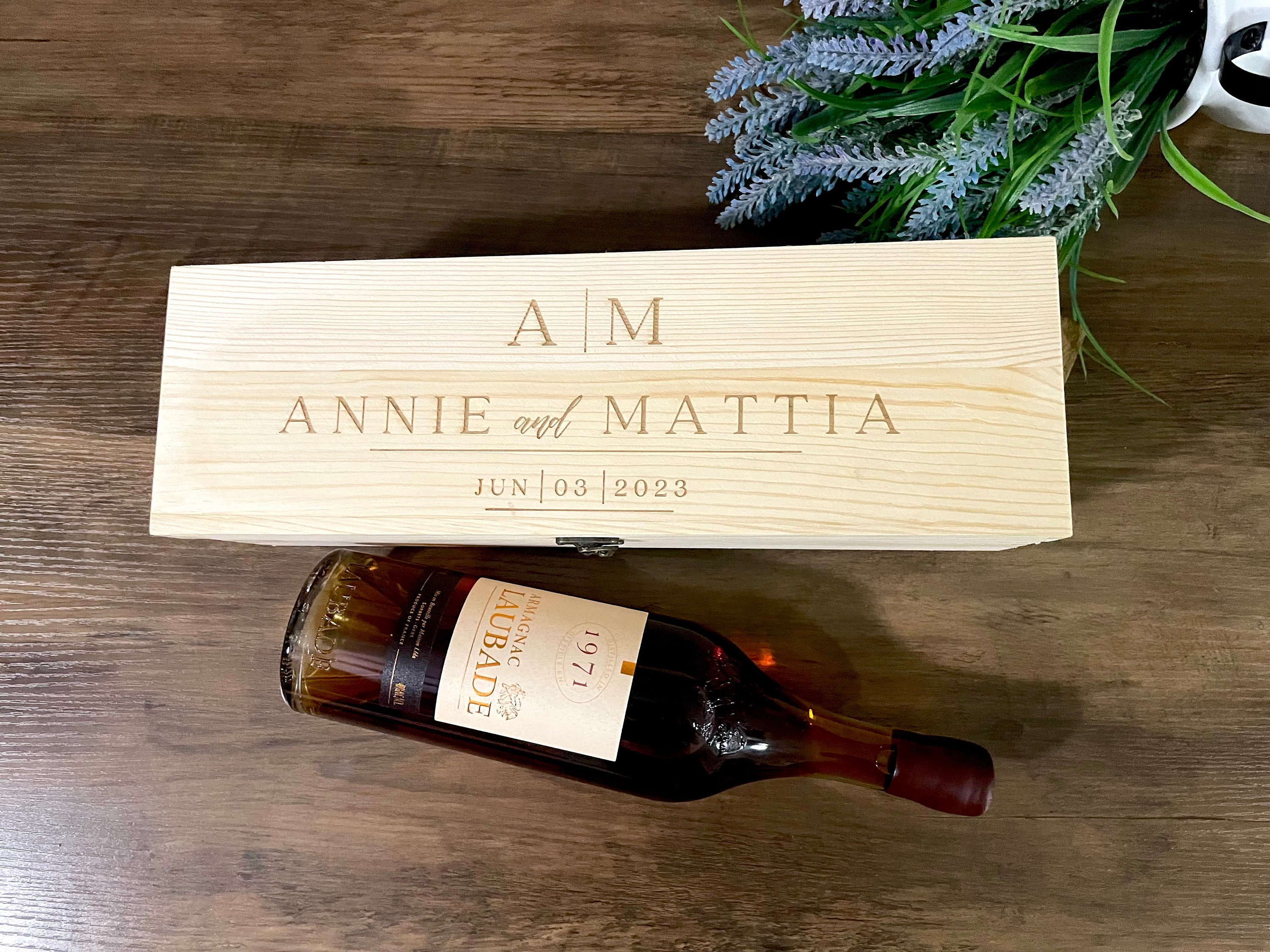 Personalized Wedding Wine Box Ceremony Wedding Custom Champagne Wedding ...