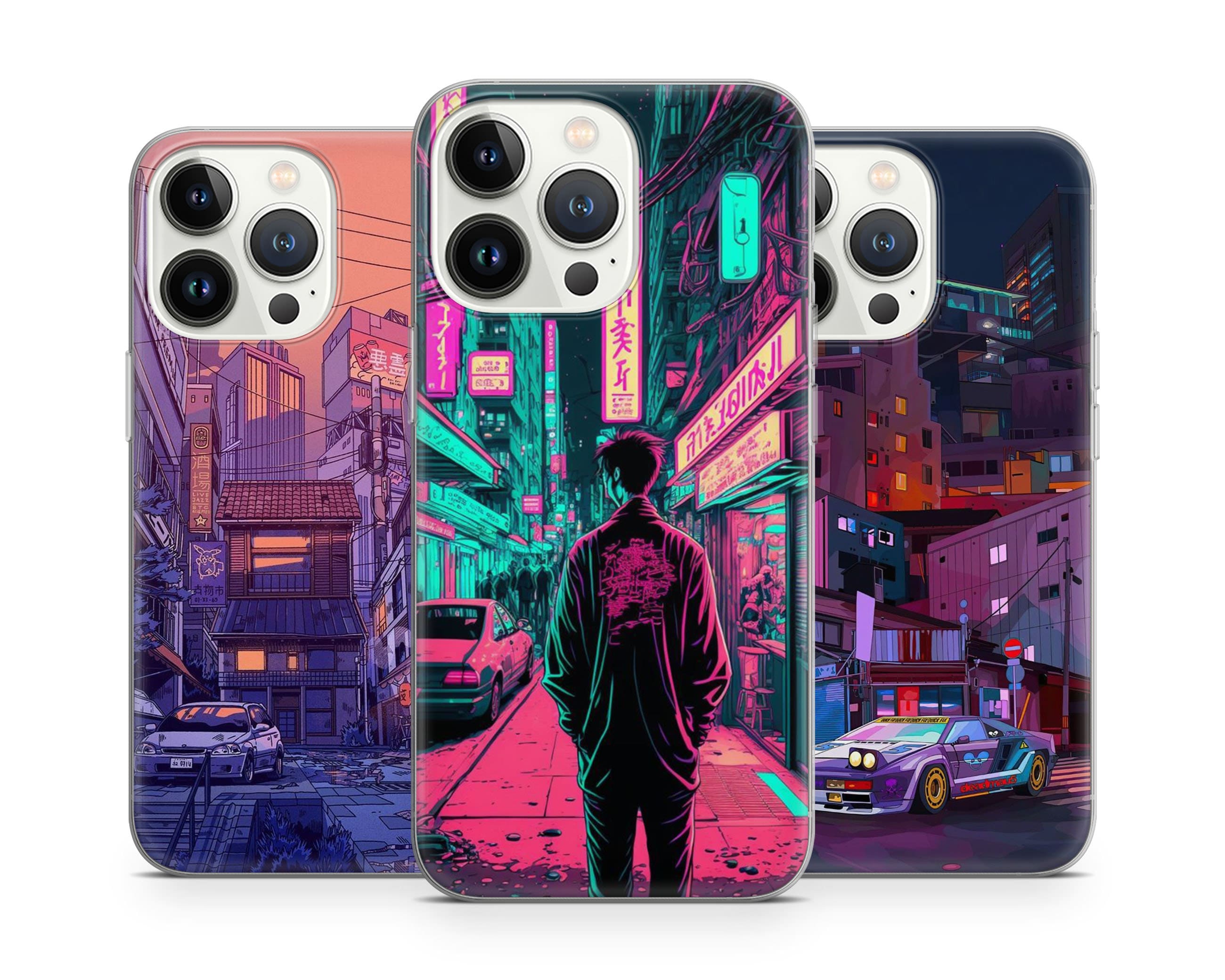Lo-fi Cyberpunk Tokyo Minimal Art Phone Case for iPhone 14 13 - Etsy