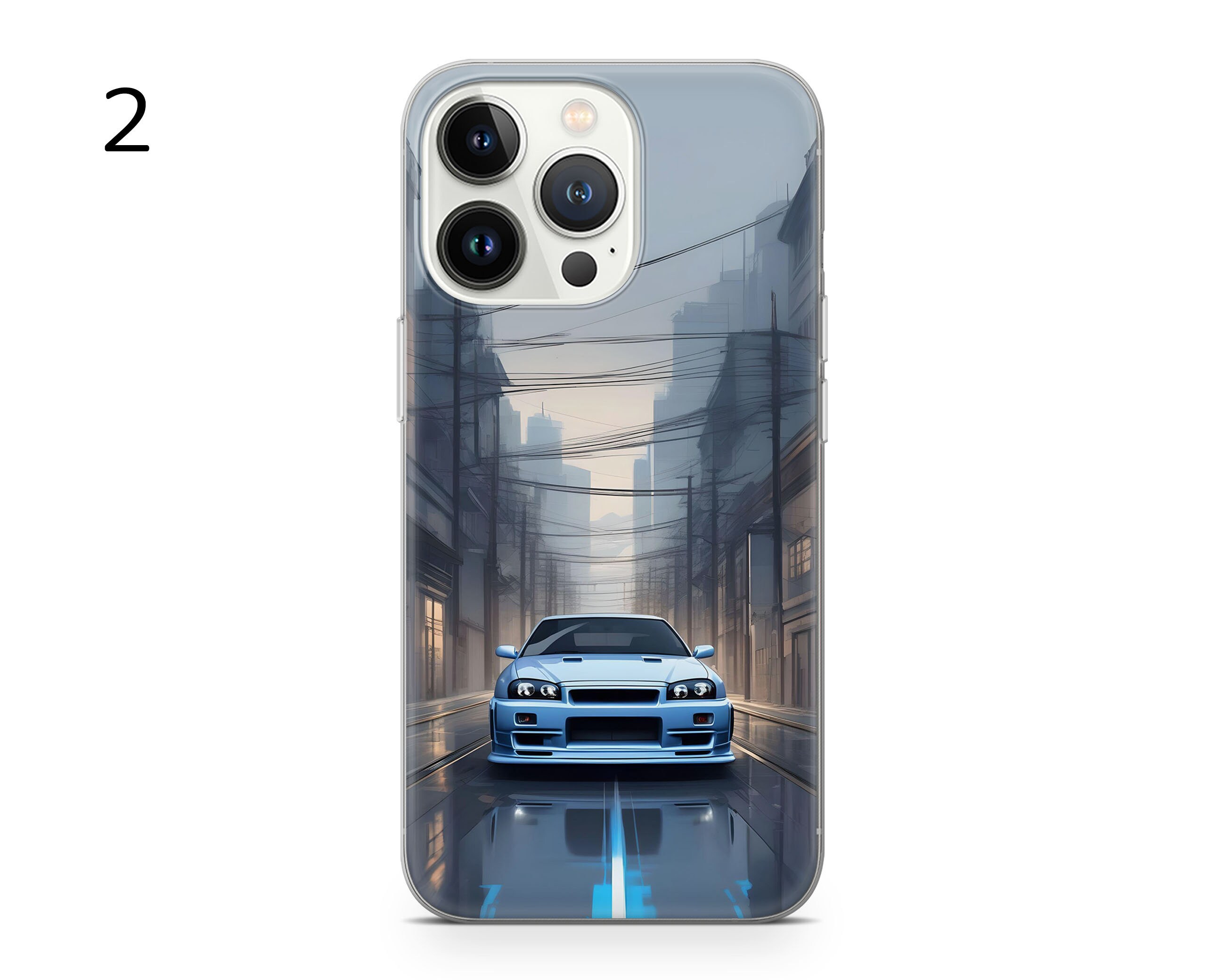 JDM Classic Skyline R34 Drift Car Art Phone Case for iPhone 14 13 Pro ...