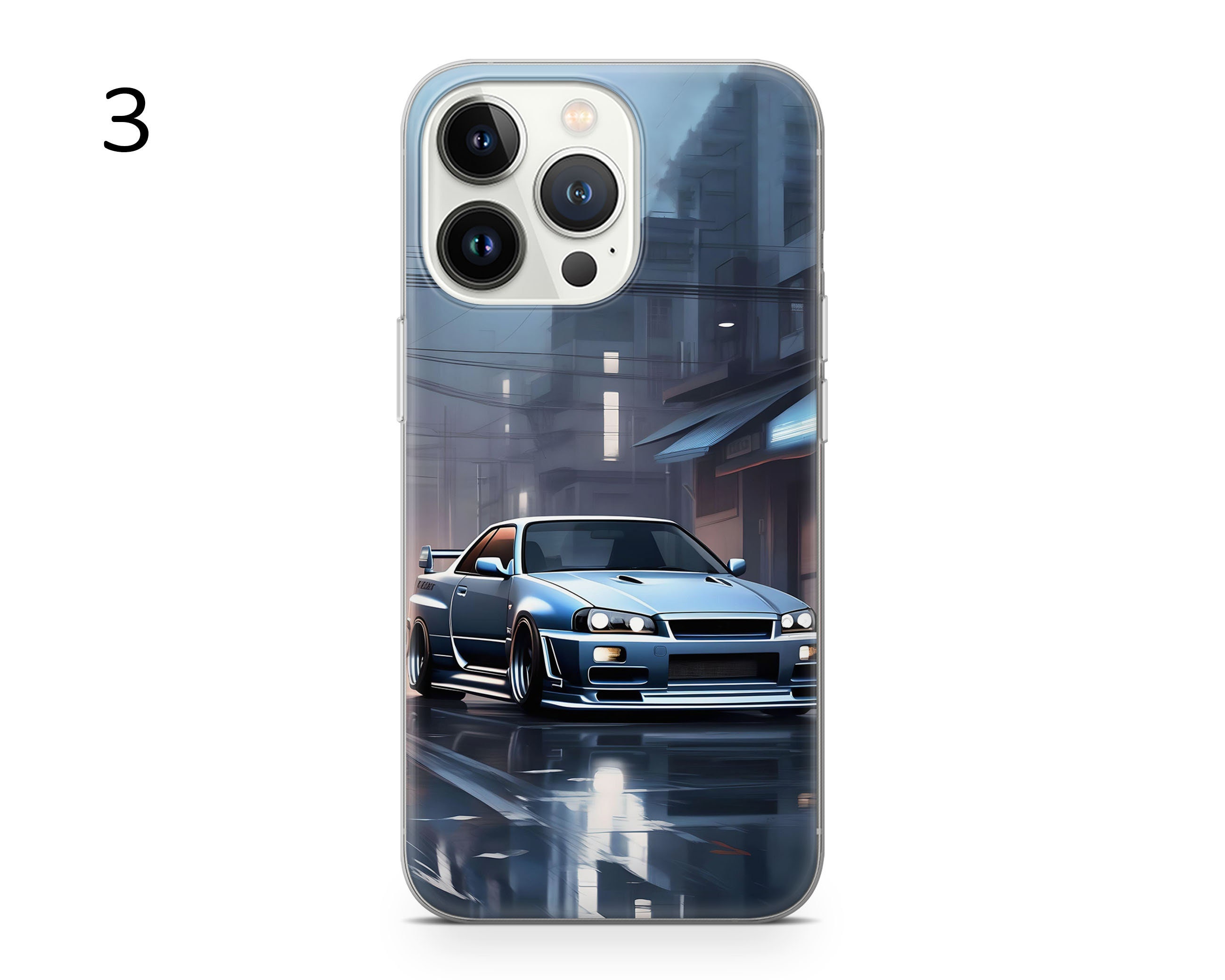 JDM Classic Skyline R34 Drift Car Art Phone Case for iPhone 14 13 Pro ...