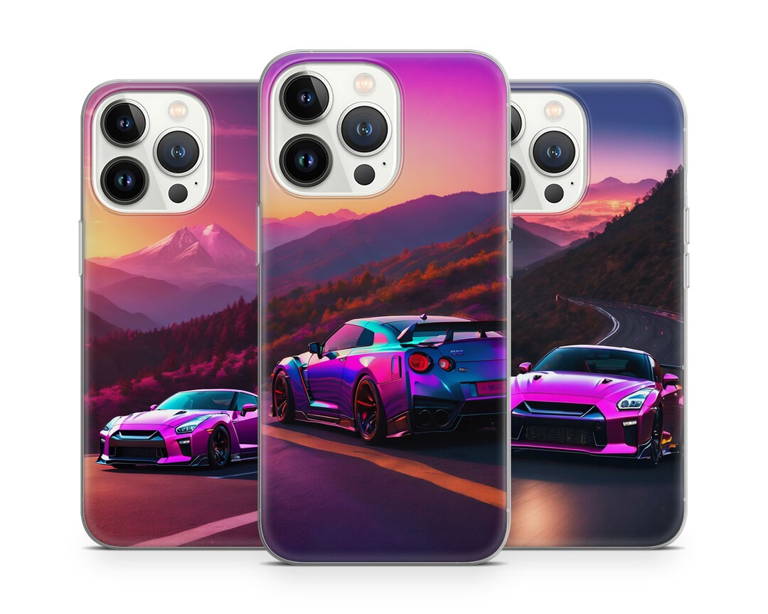 Jdm GTR R35 Neon Tokyo Drift Car Art Phone Case for iPhone 14 13 Pro ...