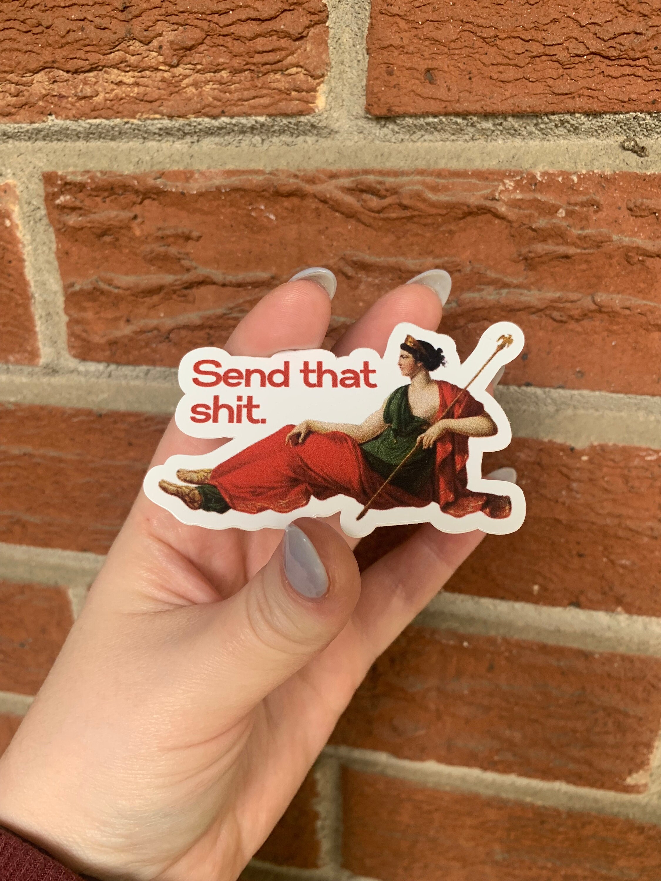 Hera, Juno, Send That Shit Portrait Sticker - Etsy