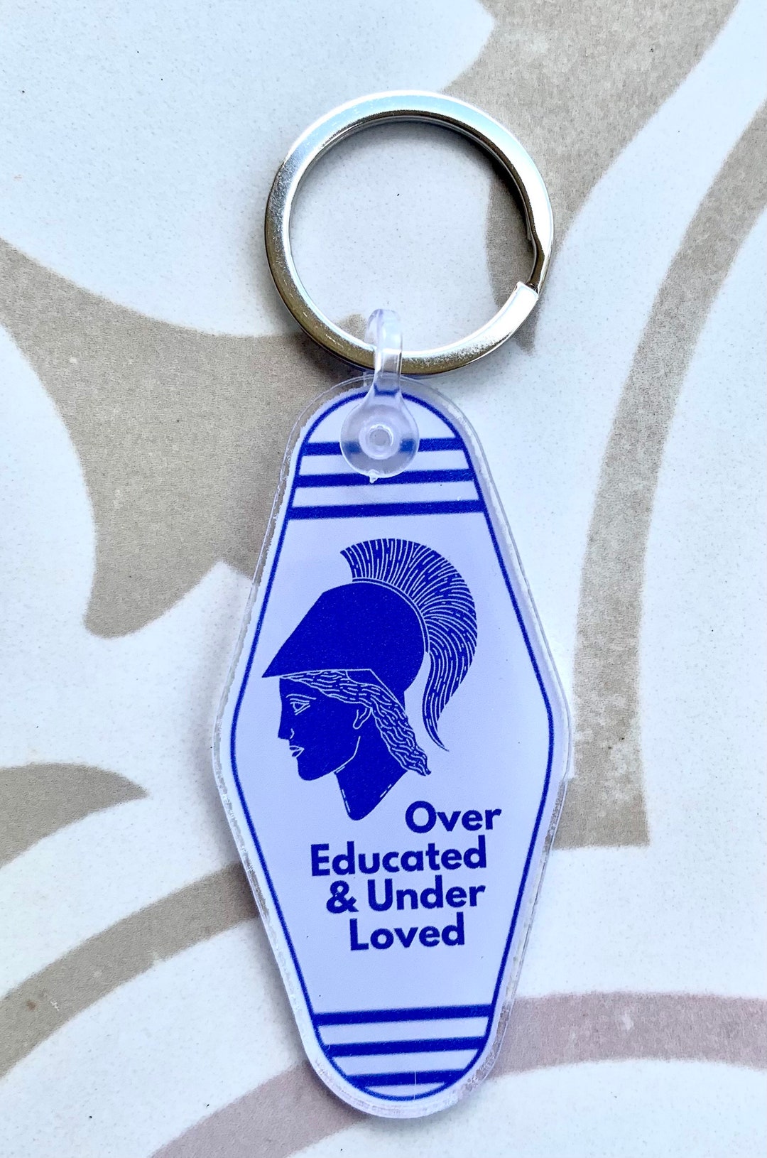 Athena, Minerva Keychain, Over-educated, Under-loved - Etsy