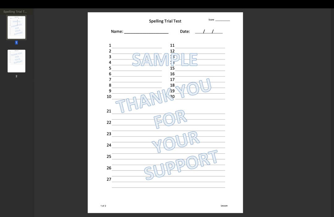 Abeka_5th Grade Spelling Test Template | Lessons 42, 87, 132 - Etsy
