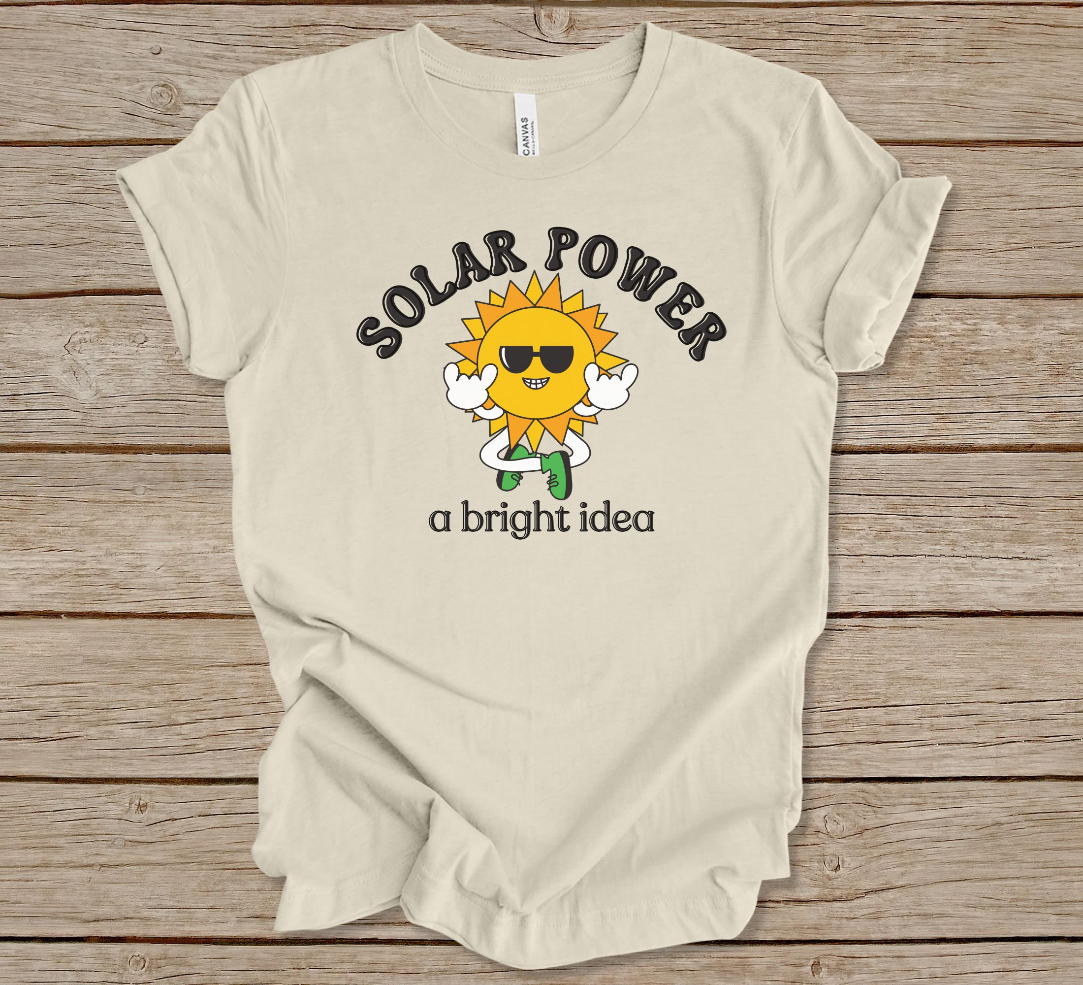 Solar Power A Bright Idea Shirt, Solar Power T-shirt, Solar Energy Gift ...
