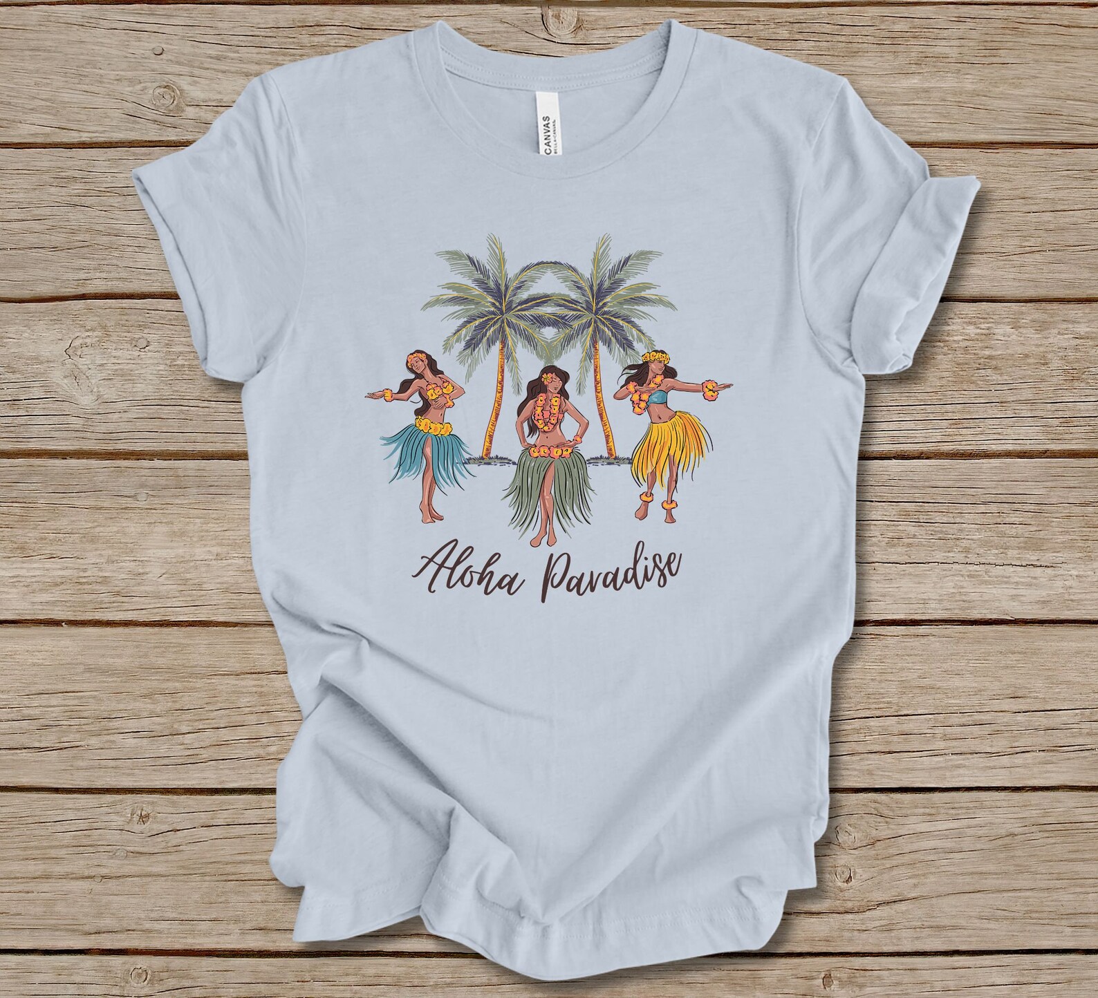 Aloha Paradise Shirt, Hula Dancer T-shirt, Hawaii Vacation T-shirt ...